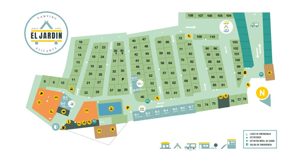 Plano del Camping – Camping El Jardín